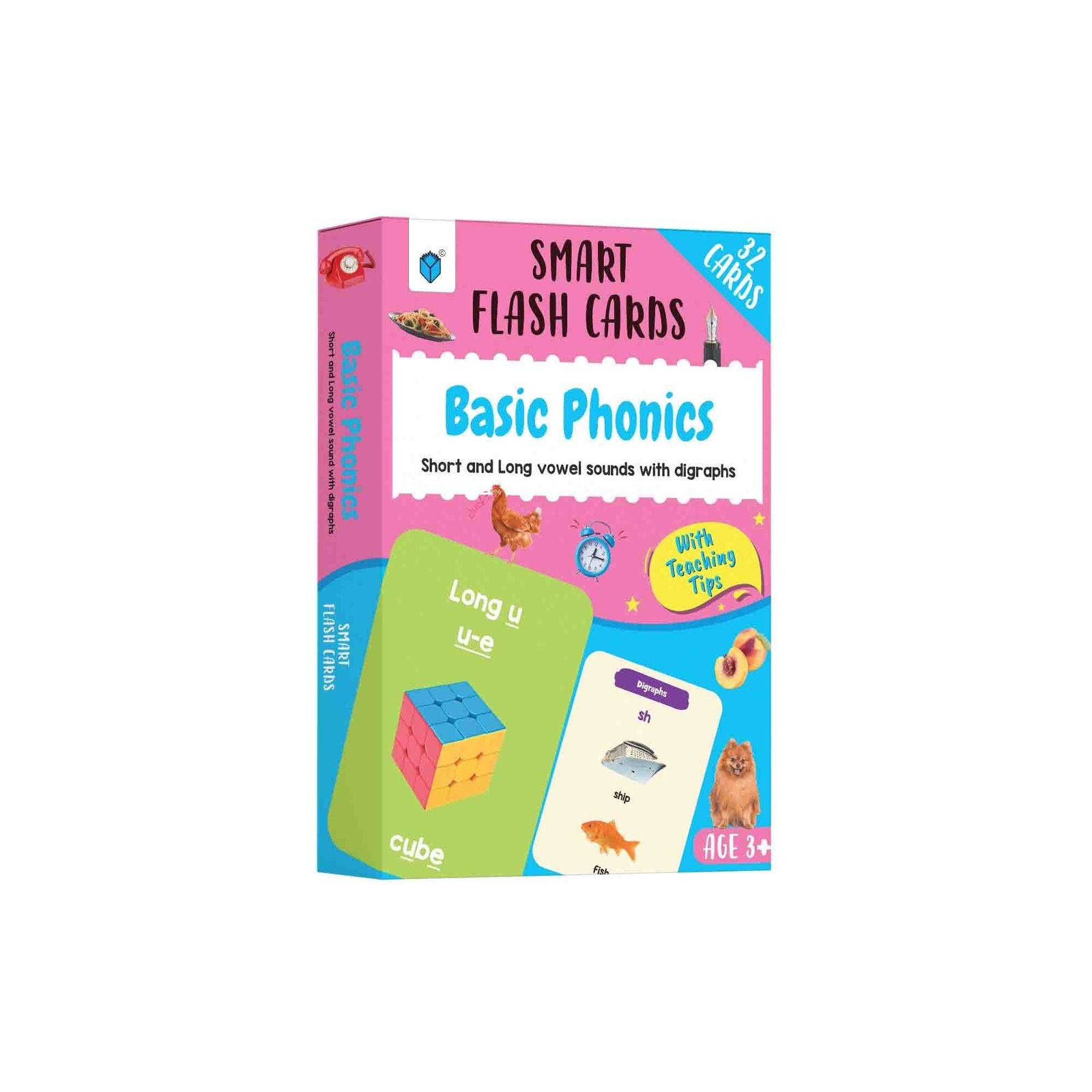 Smart Flash Cards: Basic Phonics for Kids - Paramount Books