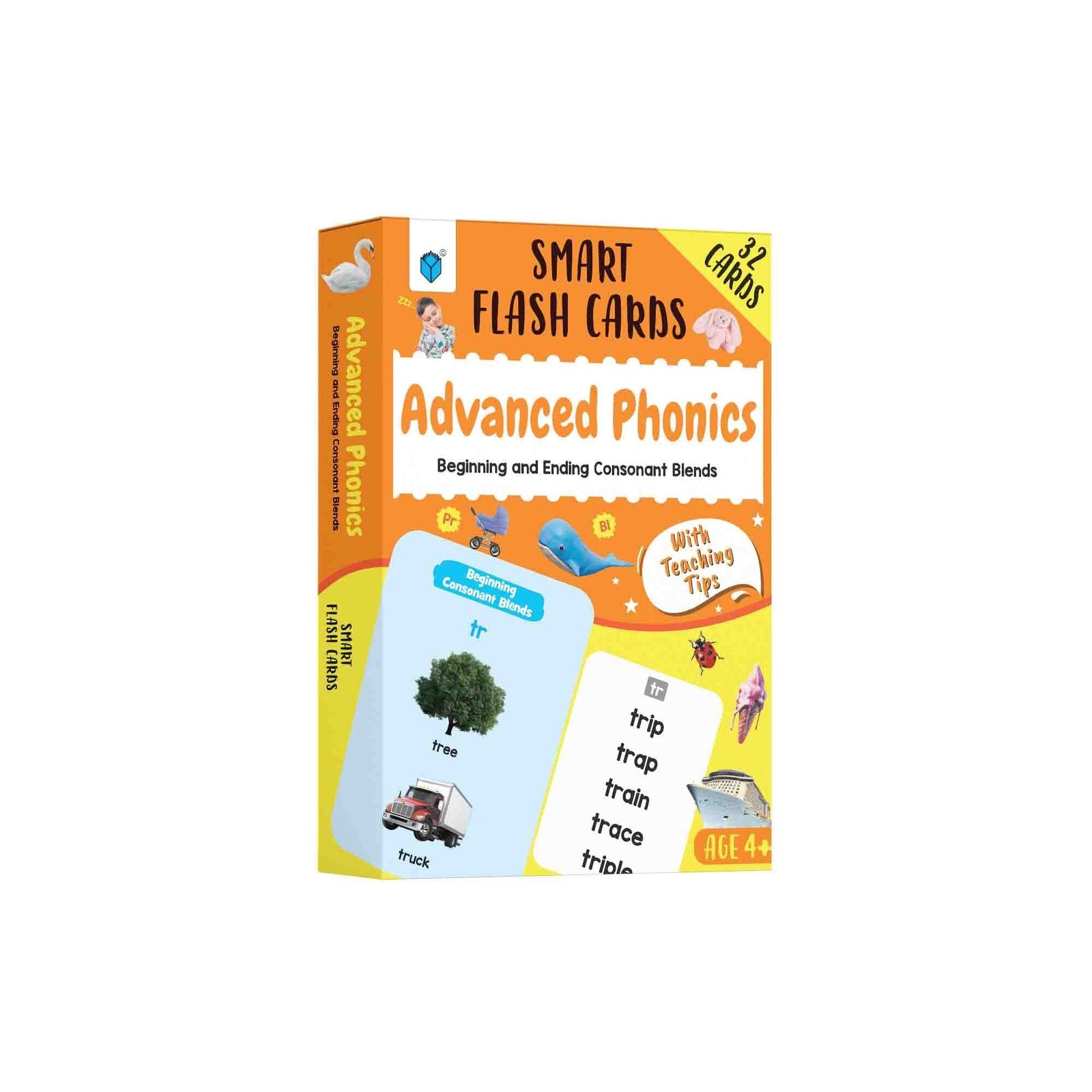 Smart Flash Cards Advanced Phonics for Kids - Paramount Books
