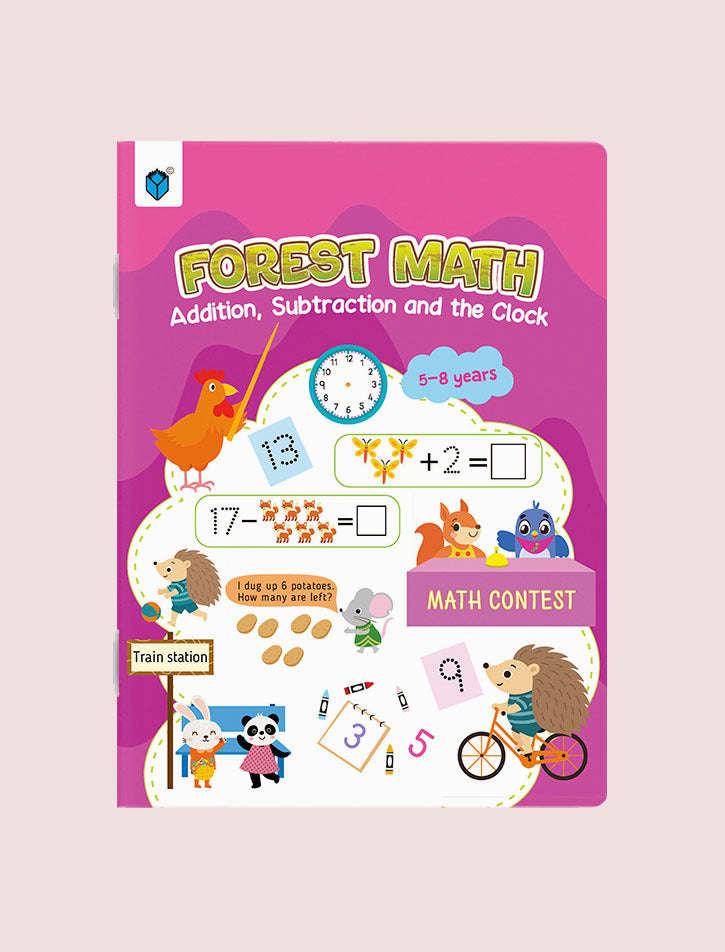 Forest Math Addition: Subtraction and the Clock for Kids