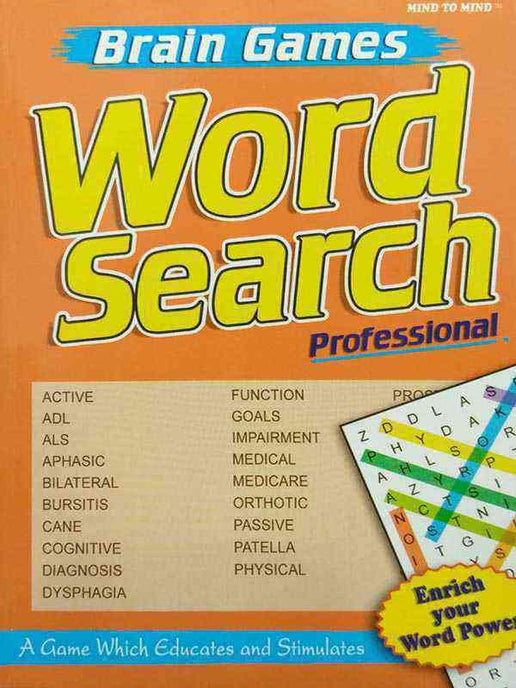 MIND TO MIND BRAIN GAMES: WORD SEARCH PROFESIONAL - Paramount Books