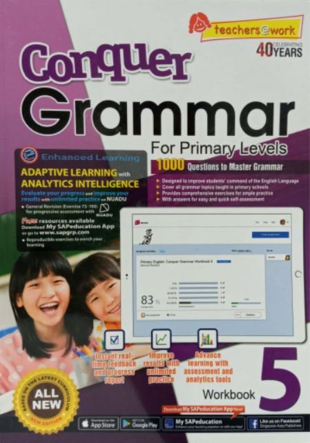 CONQUER GRAMMAR: WORKBOOK-5 FOR PRIMARY LEVEL - Paramount Books